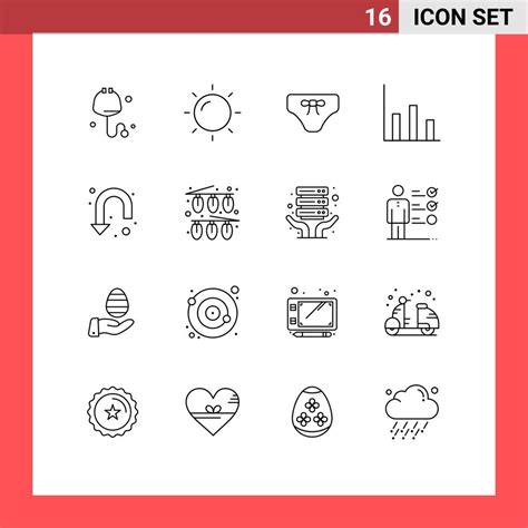 16 Universal Outline Signs Symbols Of U Turn Arrow Beach Moderate Finance Editable Vector Design