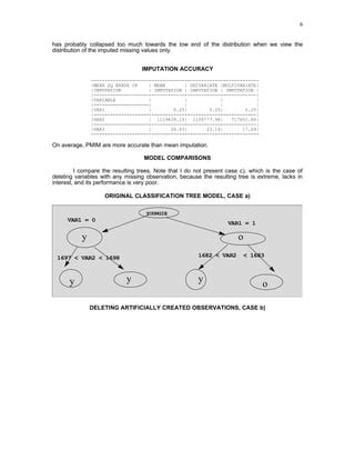 Poor Man S Missing Value Imputation Pdf