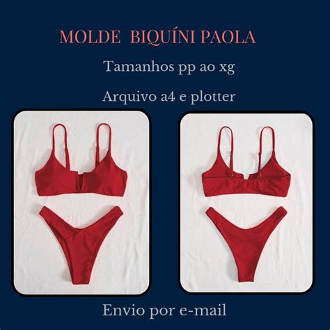 Molde Biquíni Paola Entreagulhaetecidos Hotmart