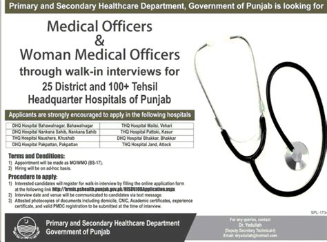 Medical Officer Women Medical Officer Jobs 2024 Primary And Secondary