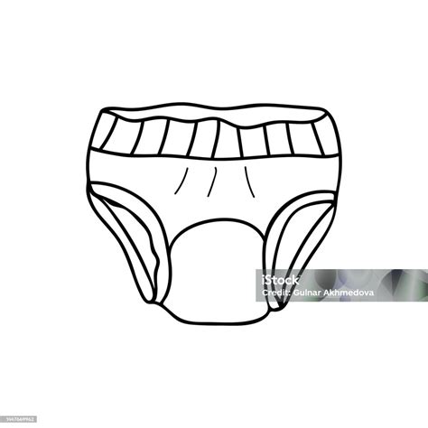 벡터의 아기 기저귀 낙서 아이콘입니다 아기 기저귀 손으로 그린 그림 벡터 구멍이 많은에 대한 스톡 벡터 아트 및 기타 이미지