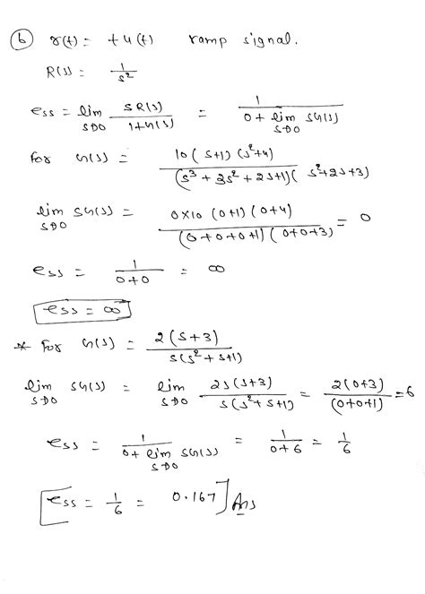 [solved] 3 for a unity feedback system compute the steady state