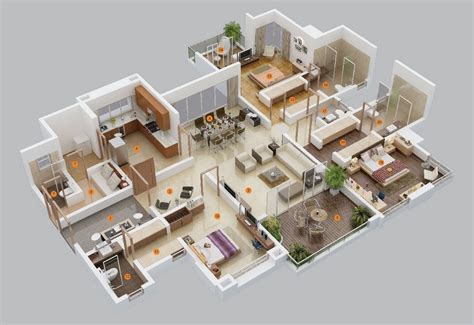 3 Bedroom Apartmenthouse Plans Source
