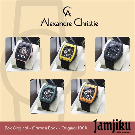 Jual Alexandre Christie Pria 6598 Original Jam Tangan AC Rubber