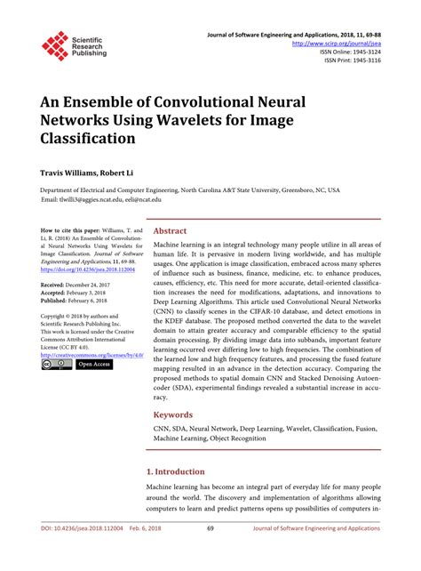Pdf An Ensemble Of Convolutional Neural Networks Using Wavelets For Image Classification