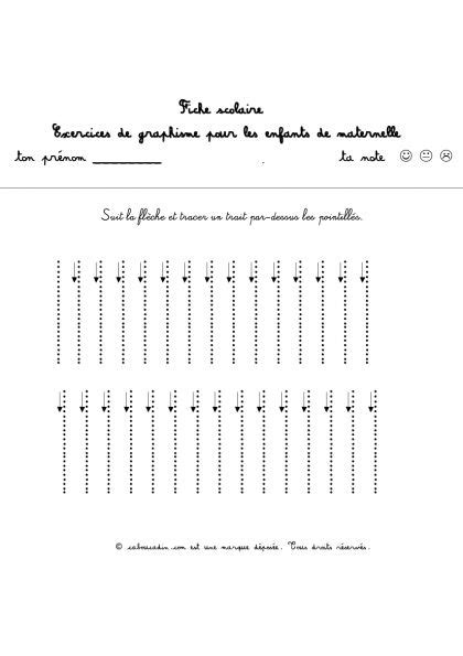 Apprendre A Faire Des Grands Traits Verticaux Maternelle Gs Trait