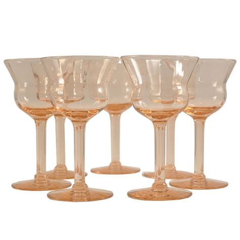 Elegant Pink Flared Lip Cocktail Glasses