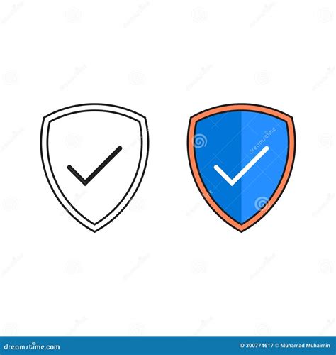 Shield Check Mark Icon Vector Illustration Stock Vector Illustration Of Safe Symbol 300774617