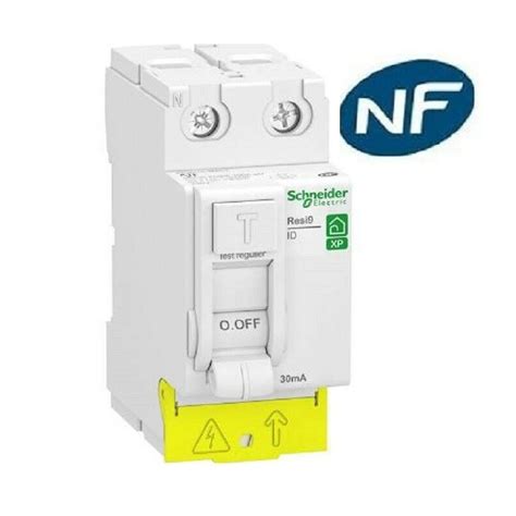 Interrupteur différentiel Resi9 xp 2P 40A 30ma type A Schneider R9PRA240