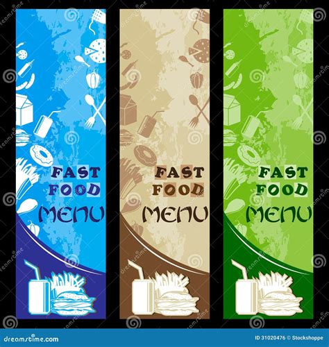 Fast Food Menu Template Stock Vector Illustration Of Lunch 31020476
