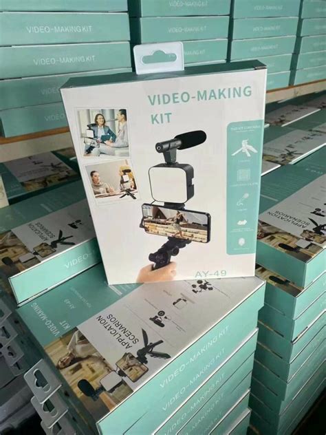 Video Making Vlog Tripod Kit With Mic And Light Ido Lk
