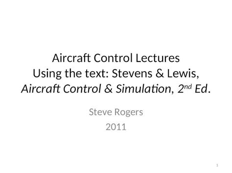 PPT Aircraft Control Tutorial DOKUMEN TIPS