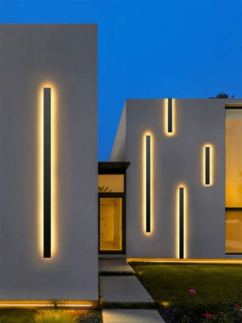 Modern Su Ge Irmez D Duvar Lambas LED Uzun Hat Lambas IP65 Al Minyum