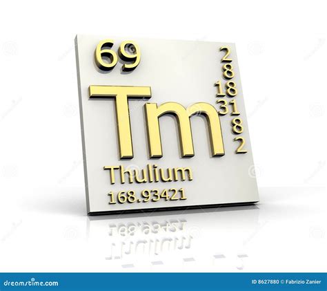 Thulium Tm Periodic Table Element Stock Illustration Cartoondealer