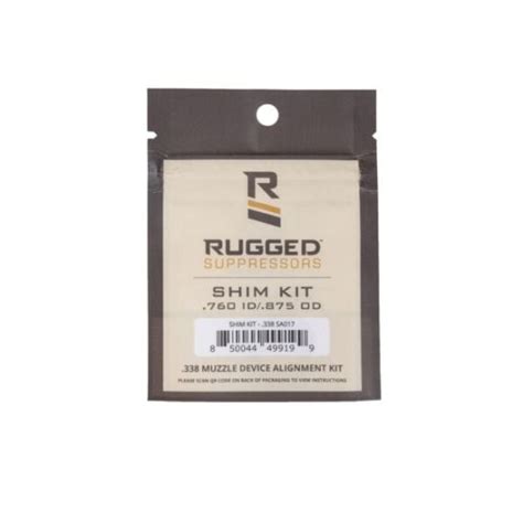 Rugged Suppressor Shim Kit Essential Accessory For Suppressor
