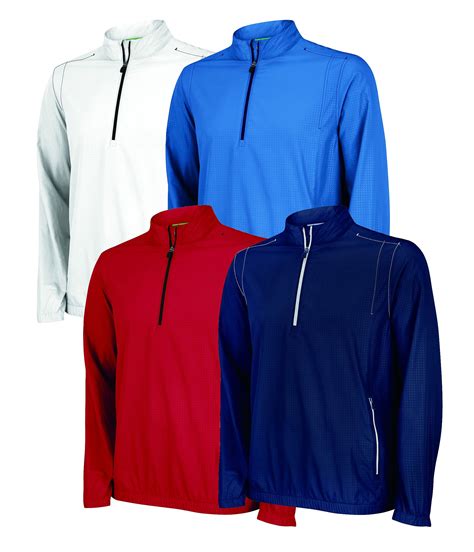 Adidas ClimaProof Wind 1/2 Zip Long Sleeve Pullover - Discount Golf ...