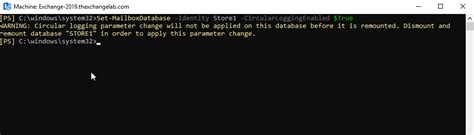Exchange 2019 Enable Circular Logging On A Database Everything