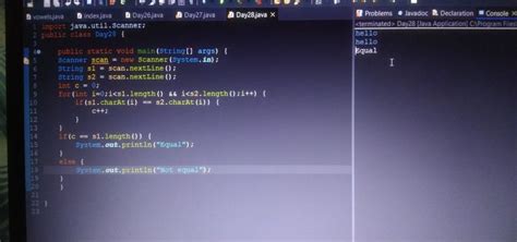 🚀30dayscodeattap Challenge Day 28 A Program That Checks Whether Two Strings Are Equal Yerra