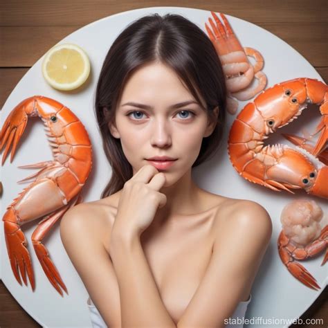 Woman Suffering From Food Poisoning After Seafood Meal Stable