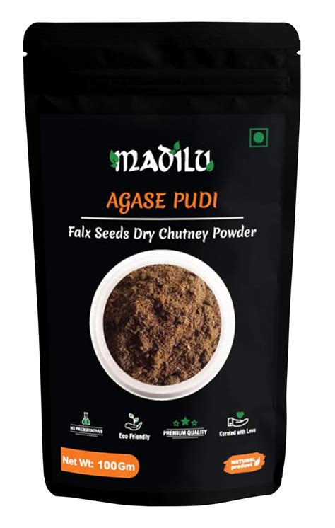 Flax Seeds Dry Chutney Powder Agase Pudi 100g Each Pack Of 3