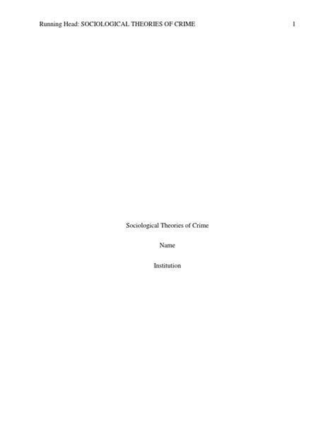 Sociological Theories Of Crime Pdf Juvenile Delinquency Deviance