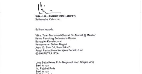 Contoh Surat Permohonan Rayuam Senjata Api Zionjoyspayne