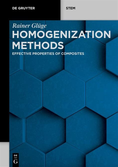 De Gruyter Stem Homogenization Methods Rainer Gluge Boeken Bol