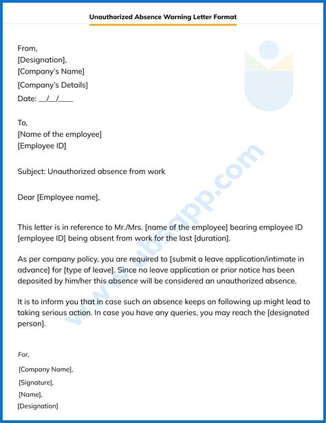 Written Warning Letter Template