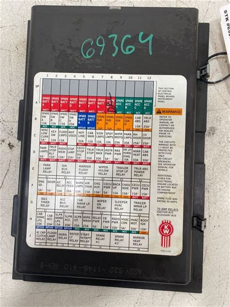 2013 Kenworth T660 Fuse Box Diagram