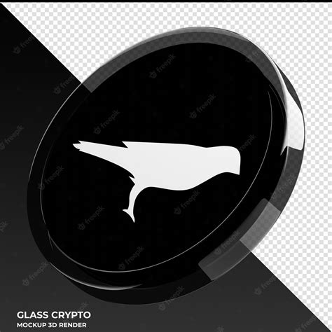 Premium Psd Kusama Ksm Glass Crypto Coin 3d Illustration