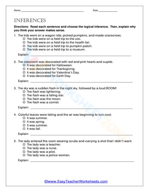 Infer Meaning From The Context Worksheet