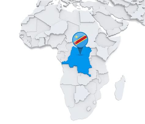 Democratische Republiek Congo Op Afrika Kaart — Stockfoto © Kerdazz7