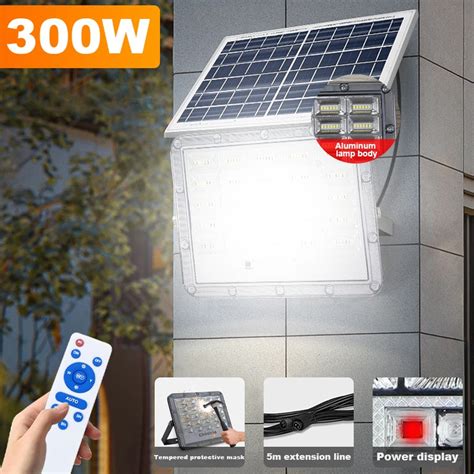 야외 태양광 반사판 Led 태양광 스포트라이트 정원 Led 반사판 방수 벽 램프 태양광 패널 강력한 5m 코드
