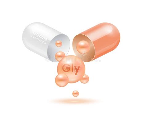 Glycine Amino Acid Float Out Of The Capsule Vitamins Complex And