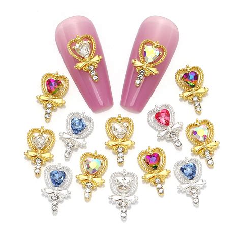 3d металлическая волшебная палочка украшения для ногтей золотые и серебряные блестящие