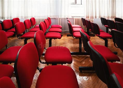 Classroom With Red Chairs Stock Image Image Of Architectural 246504595