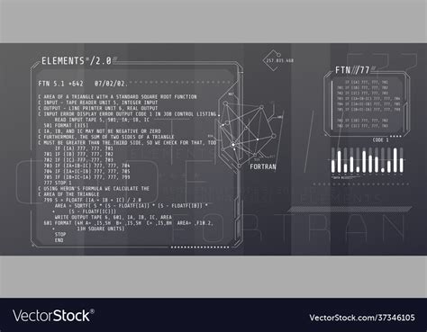 Hud Interface Elements With Part Code Royalty Free Vector