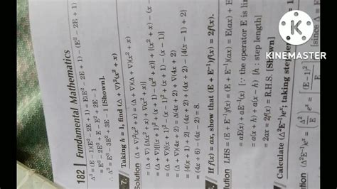 Finite Differences And Operators Youtube