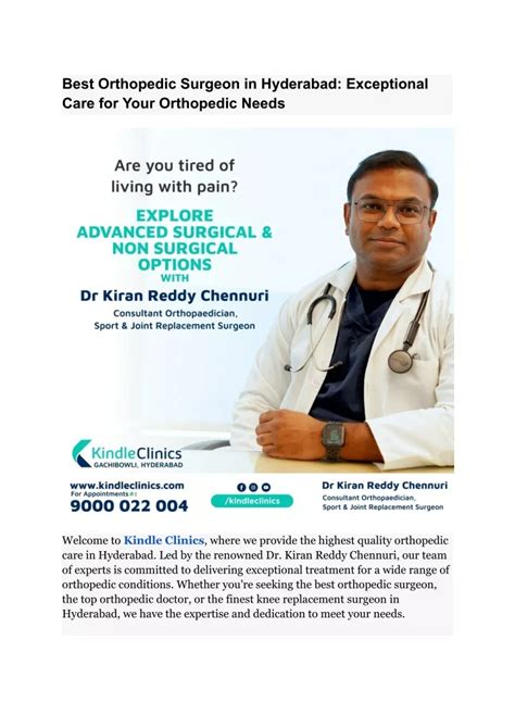 Ppt Best Orthopedic Surgeon In Hyderabad Powerpoint Presentation
