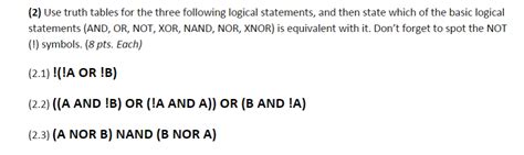 Solved Please Use Truth Table 2 ﻿use Truth Tables For The
