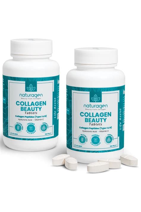 Naturagen Kolajen 2x60 Tablet Hidrolize Collagen Type TİP 1 TİP 3 SIĞIR KOLAJEN HYALURONİC ACİD