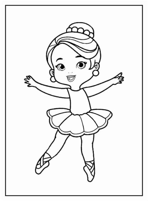 Desenho Bailarina Para Colorir Aquarela Da Criança