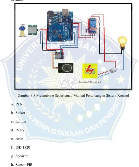 SKRIPSI SISTEM KONTROL NYALA LAMPU OTOMATIS DENGAN MENGGUNAKAN SENSOR GERAK PADA RUANG BELAJAR