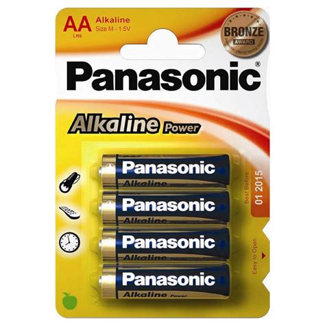 Panasonic Alkaline Power Bronze Aa Lr6 Batteries 4 Pack