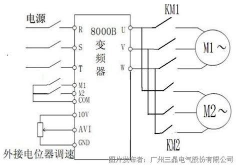 变频器启停按钮接线图 三菱变频器实物接线图 变频器接线端子说明 第14页 大山谷图库