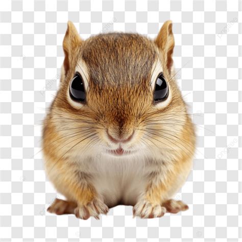 Adorable Chipmunk With Big Eyes On White Background Adorable Chipmunk