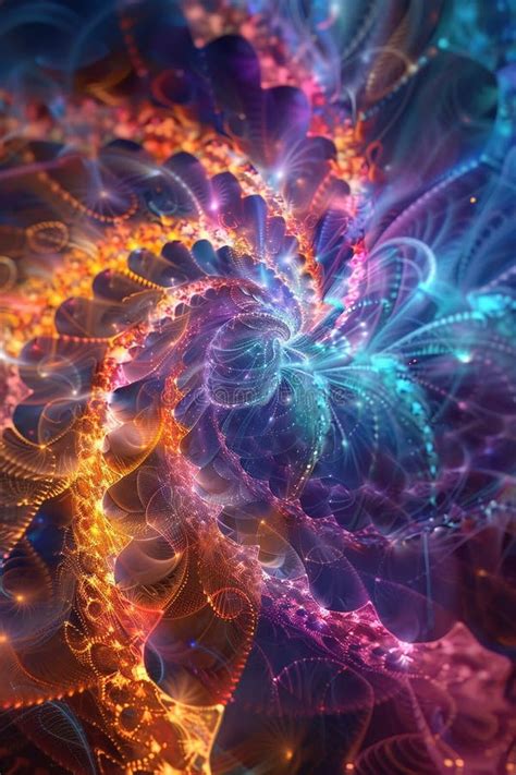 Shimmering Fractals Expanding Endlessly Symbolizing The Infinite