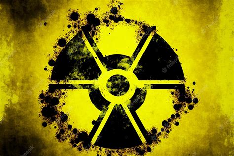 Panneau Jaune Noir Avec Désignation De Danger De Rayonnement Connu