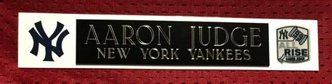 Aaron Judge Name Plate For Helmet Football Card Jersey Photo