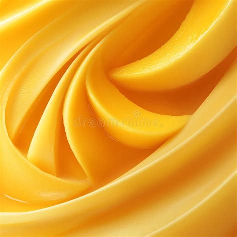 Golden Yellow Fluid Swirl Abstract Glossy Texture Stock Illustration Illustration Of